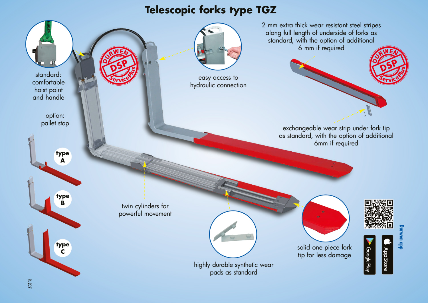 Telescopic forks / reach attachments
